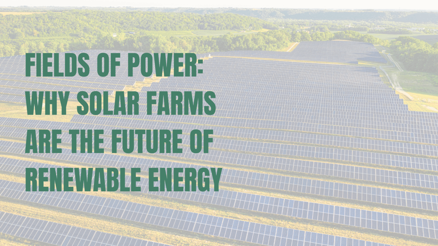 Solar Farms: The Future of Renewable Energy - SolarTherm UK