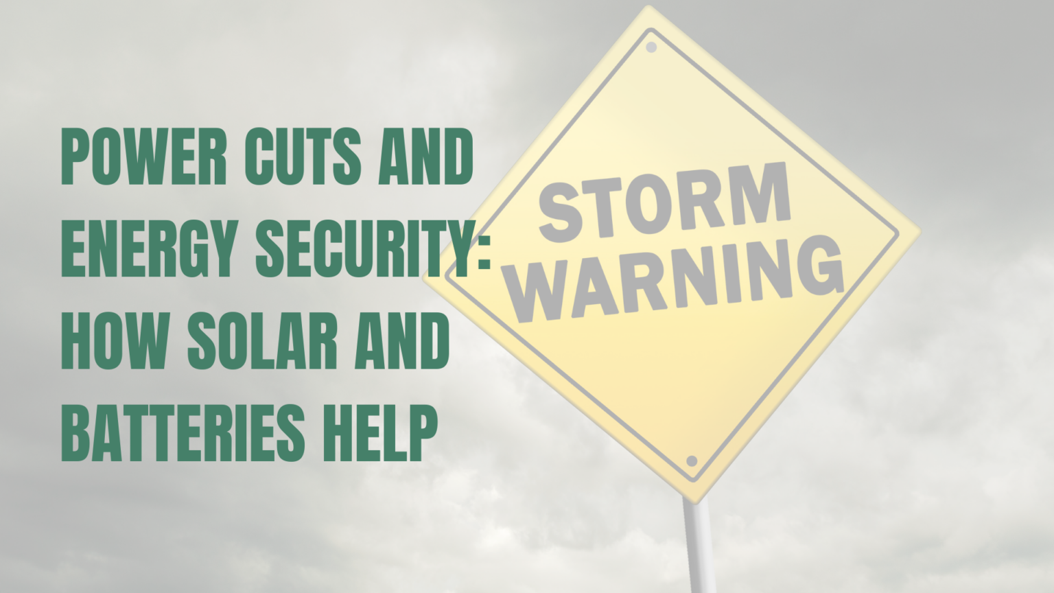 Power Cuts & Energy Security: Solar Solutions - SolarTherm UK