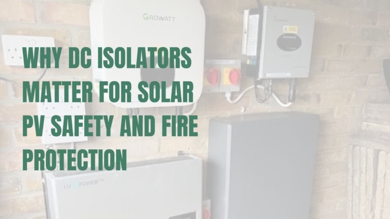 Why DC Isolators Matter for Solar PV Safety - SolarTherm UK